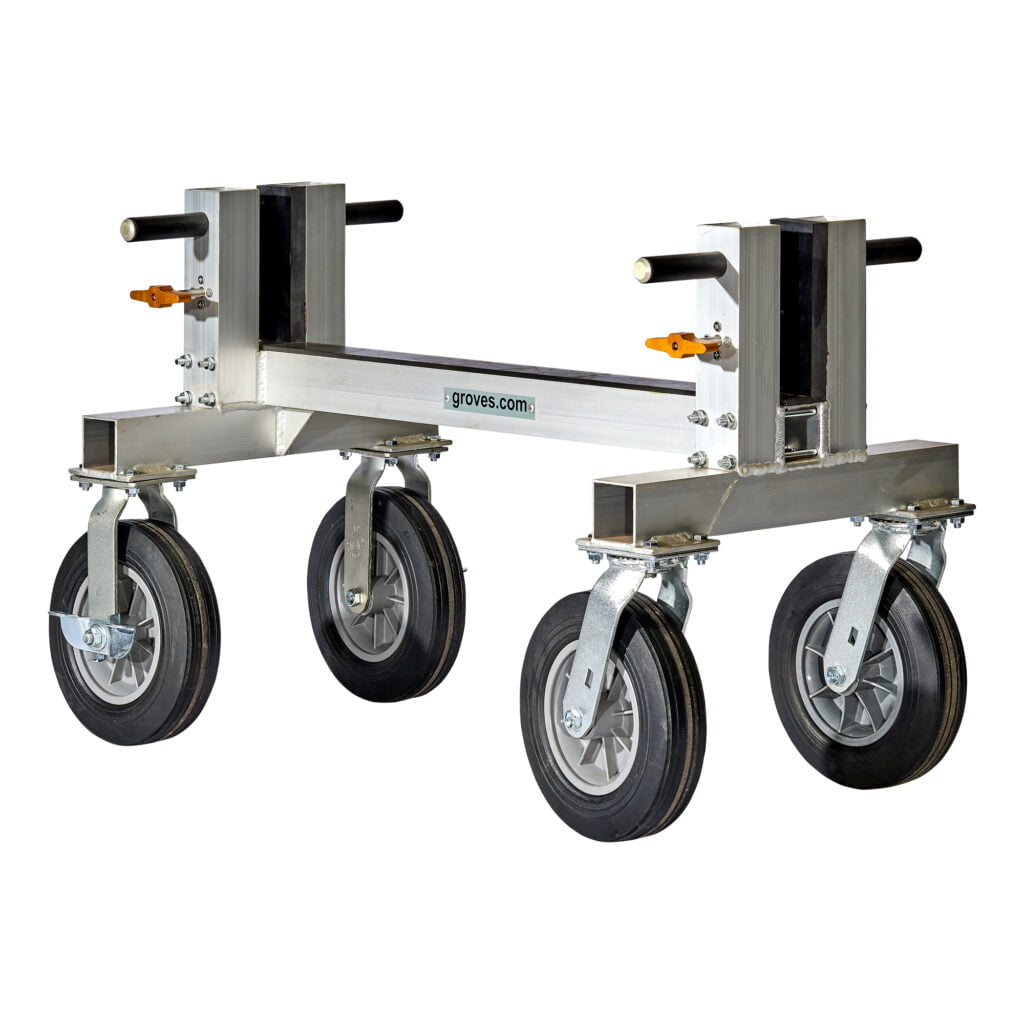 Aluminum Install Cart | Groves Glass & Stone